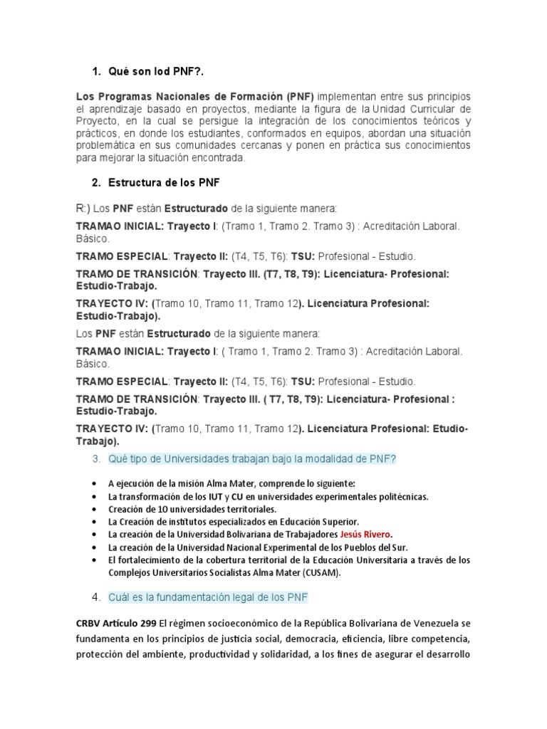 Programas Nacionales de Formación (PNF) | PDF | Sociedad | Democracia