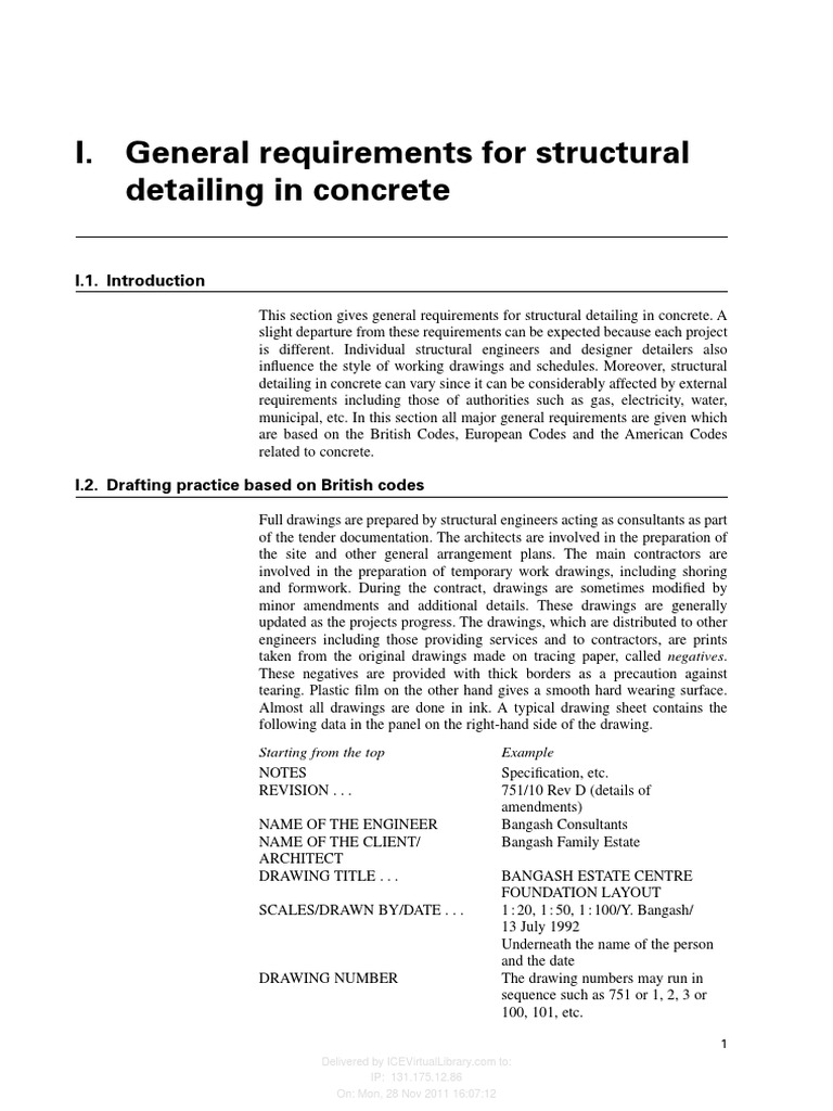 Detailing in Concrete 1 | PDF | Drawing | Concrete