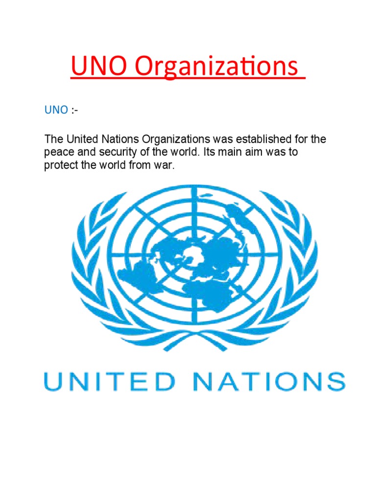 UNO Organizations | PDF | Refugee | Food And Agriculture Organization