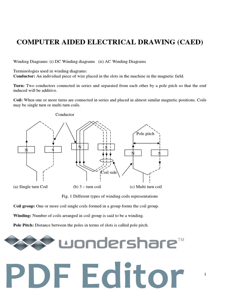 PDF Editor: Computer Aided Electrical Drawing (Caed) | PDF | Electric ...
