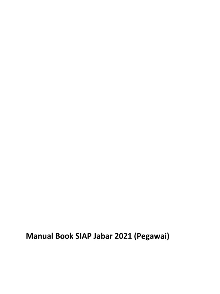 Manual SIAp Jabar | PDF