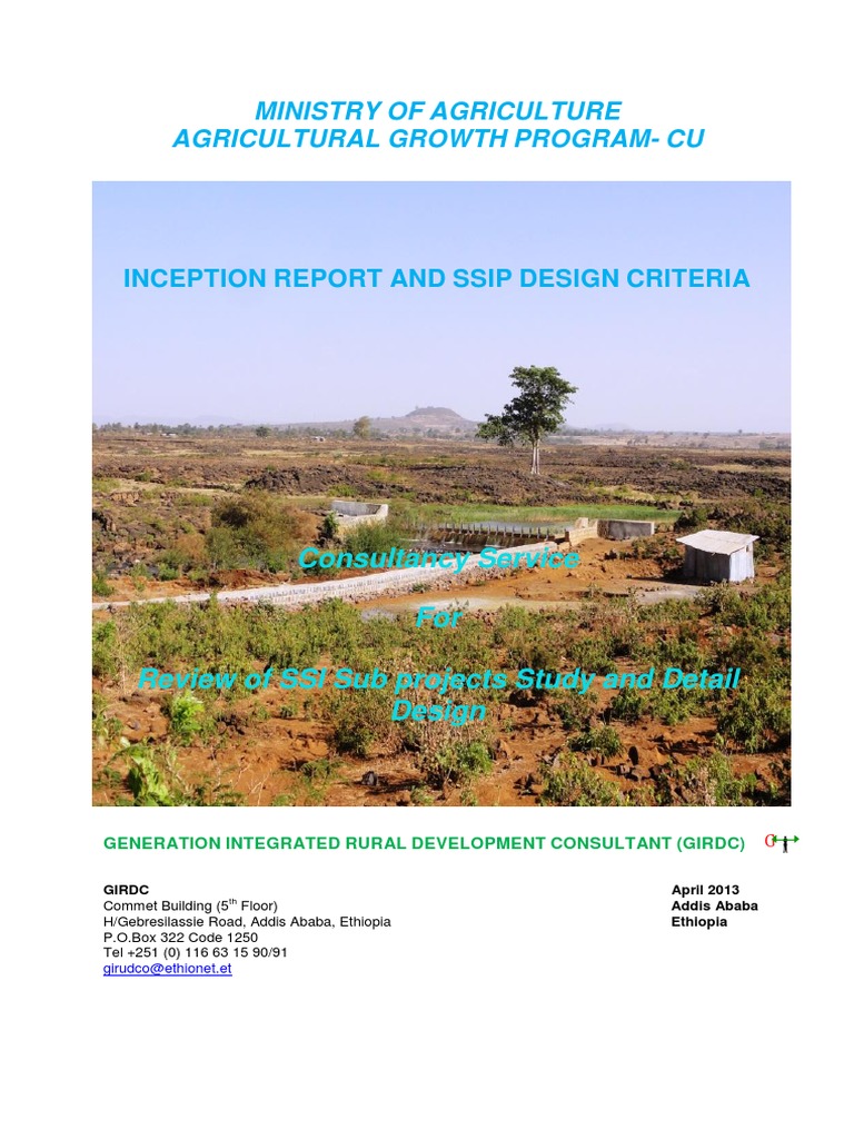 Inception Report & Design Criteria | PDF | Flood | Feasibility Study