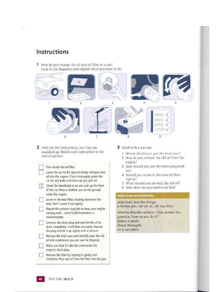 Instructions Oil and Filter | PDF