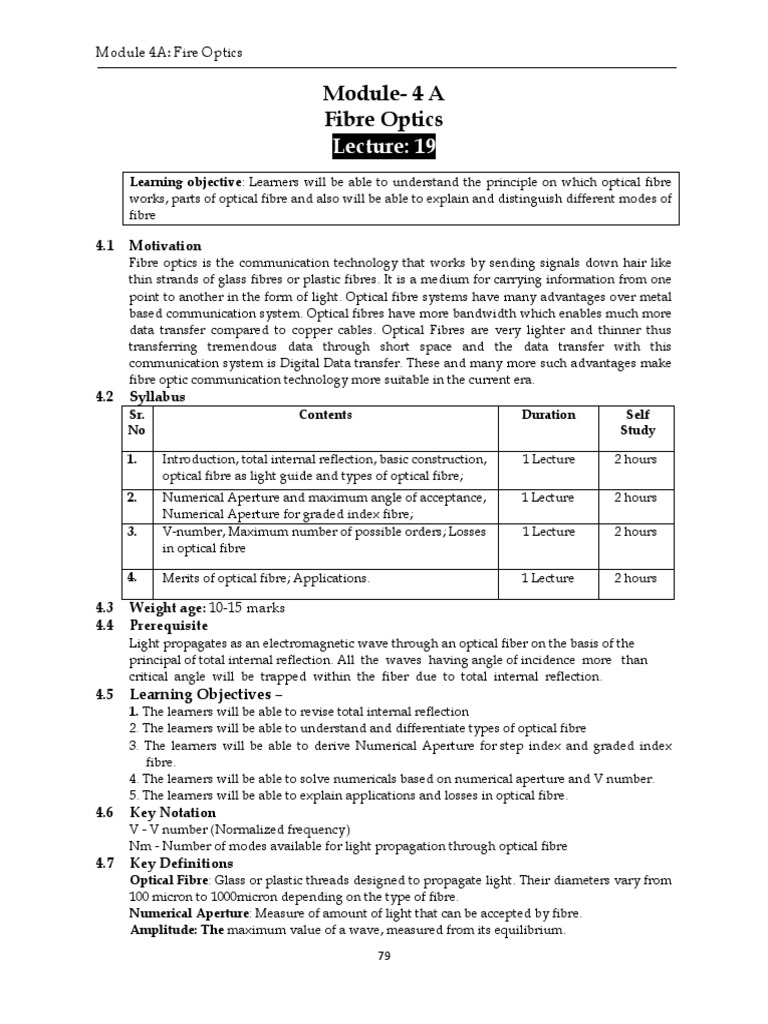 AP 2 Module 4 | PDF | Optical Fiber | Dispersion (Optics)
