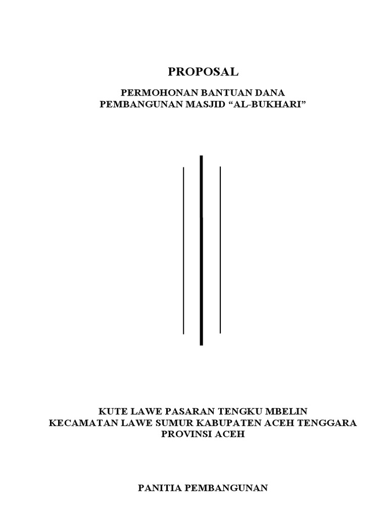 Proposal Masjid Ke Anggota Dpra | PDF