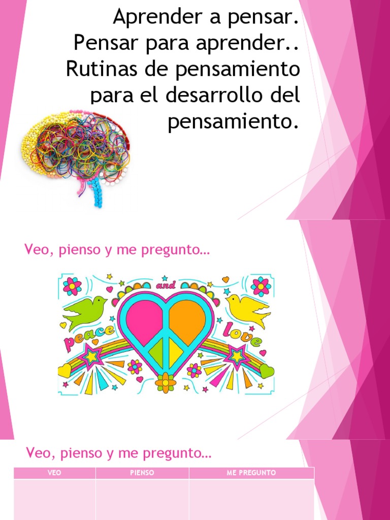 RUTINAS DE PENSAMIENTOPower Point | PDF | Aprendizaje | Pensamiento