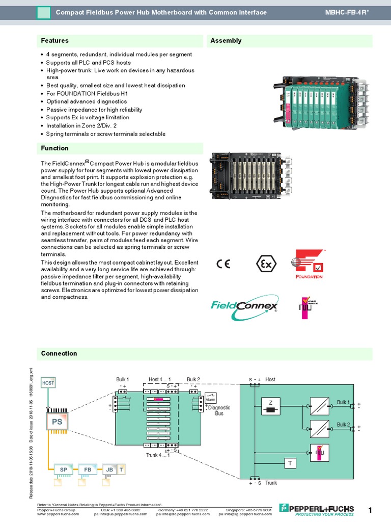 Compact Fieldbus Power Hub | PDF | Electrical Connector | Power Supply