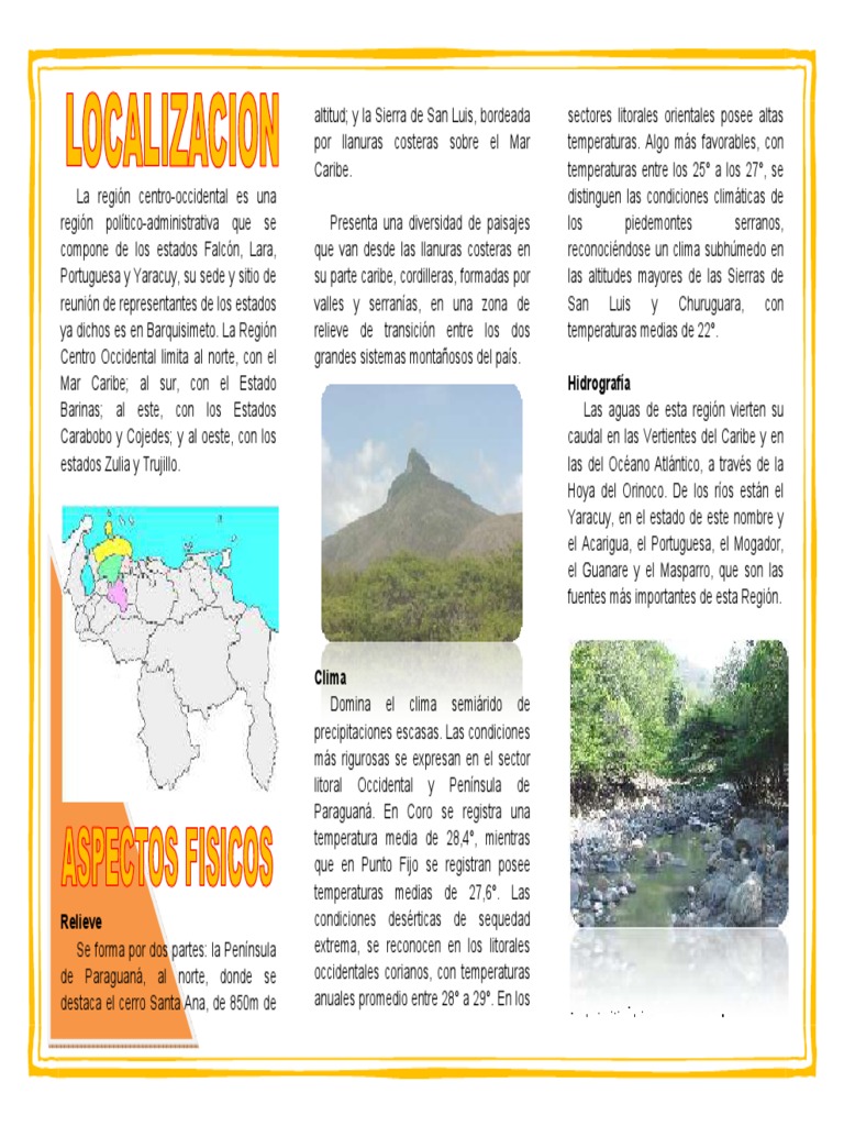 Triptico Region Centro Occidental e Inv Resta 100 | PDF | Ciencias de ...