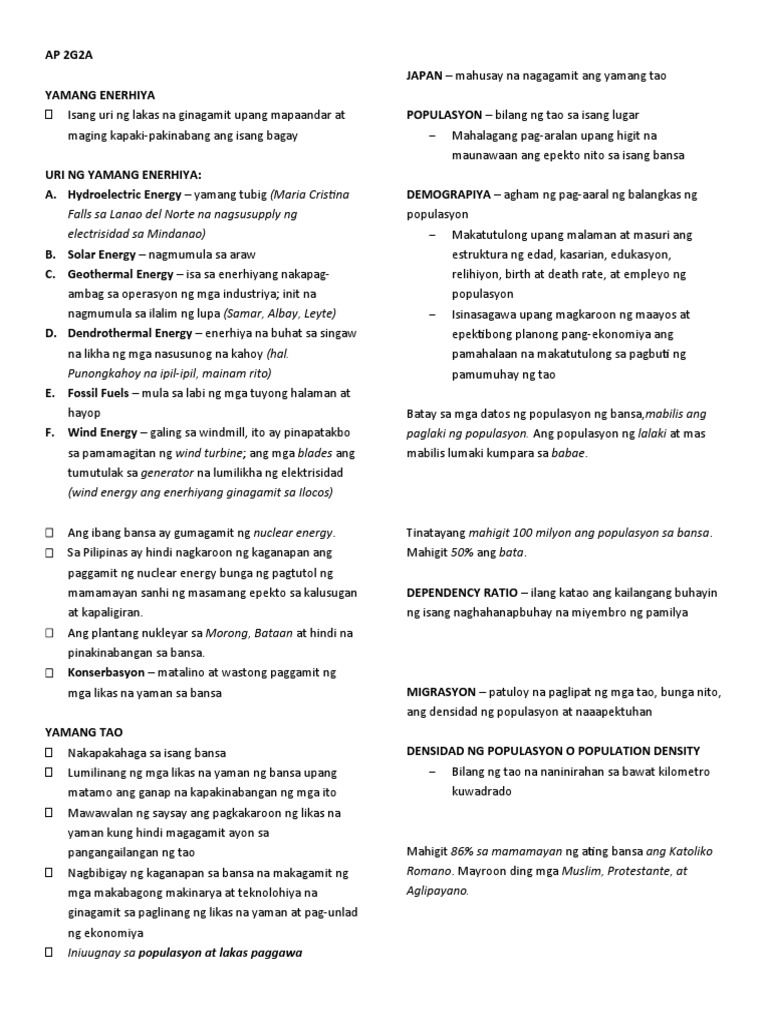 AP Demograpiya | PDF