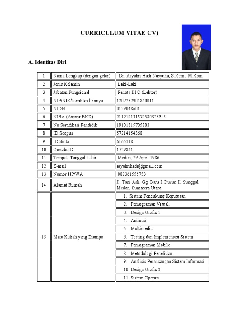 1 - CV | PDF | Komputer