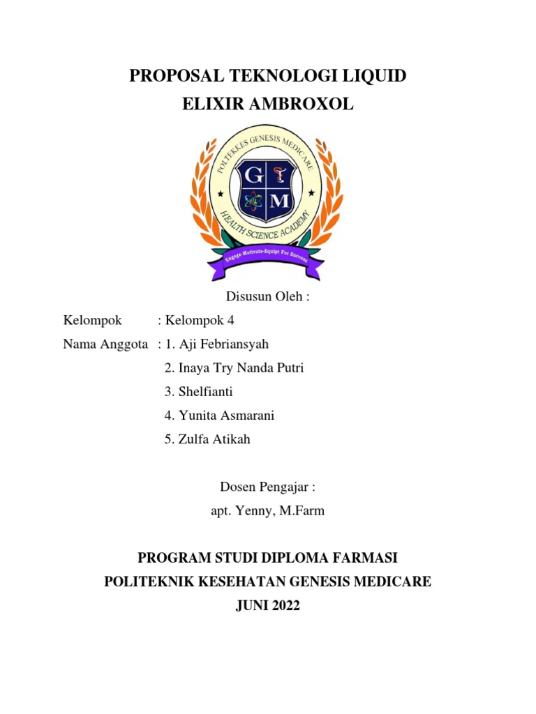 Formulasi Elixir Ambroxol untuk Broncopect | PDF | Kesehatan Holistik