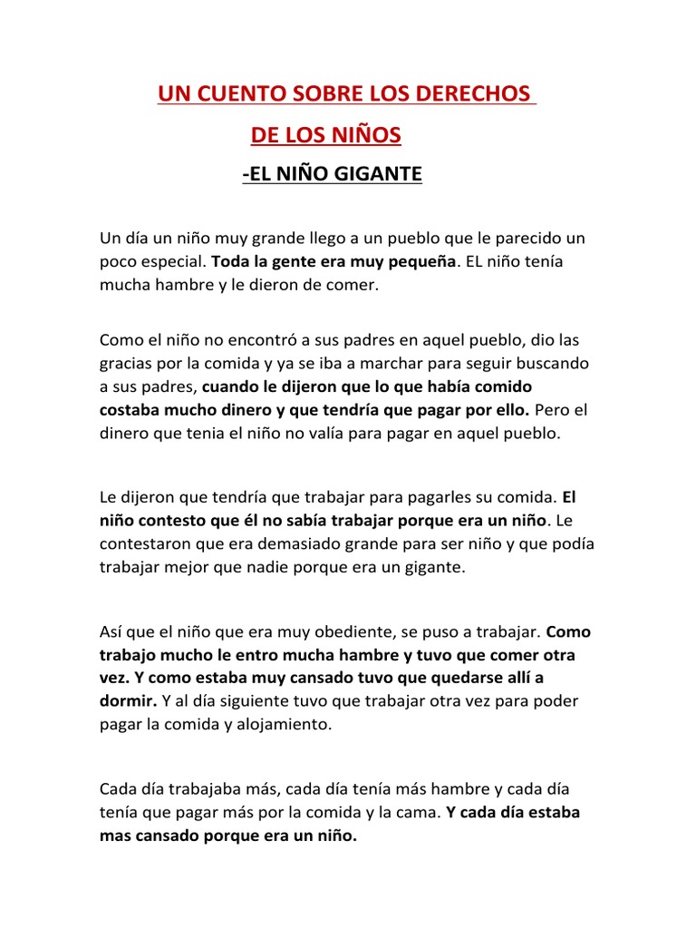 Un Cuento Sobre Los Derechos Pdf
