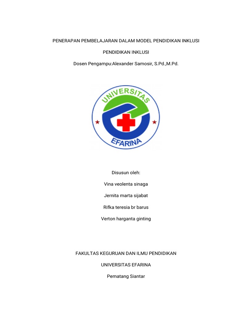 Makalah Pendidikan Inklusi Kelompok 12 | PDF Makalah Pendidikan Inklusi Kelompok 12 | PDF
