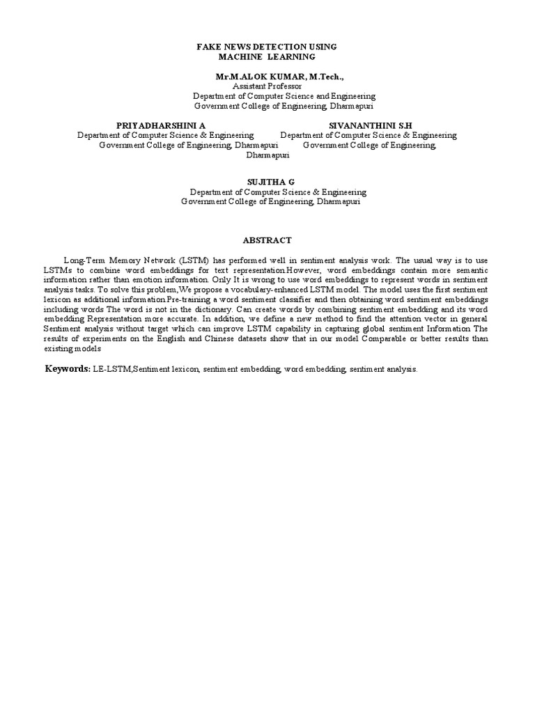 Fake News Researchpaper | PDF | Computing | Cognition