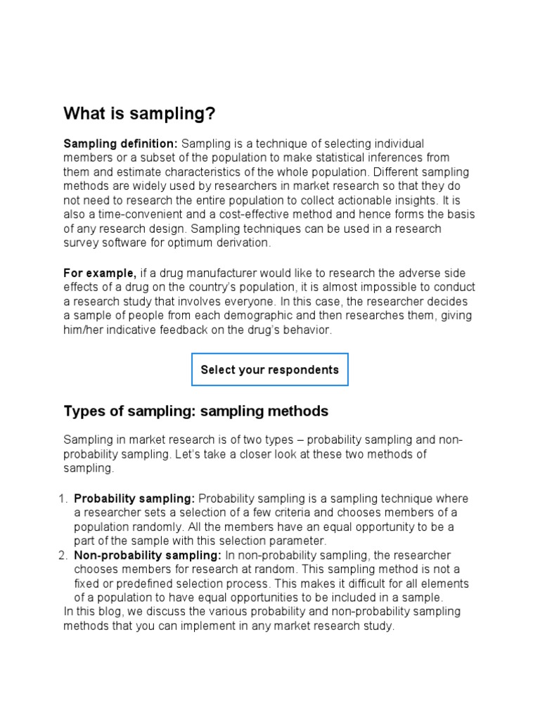 What Is Sampling?: Sampling Definition: Sampling Is A Technique of ...