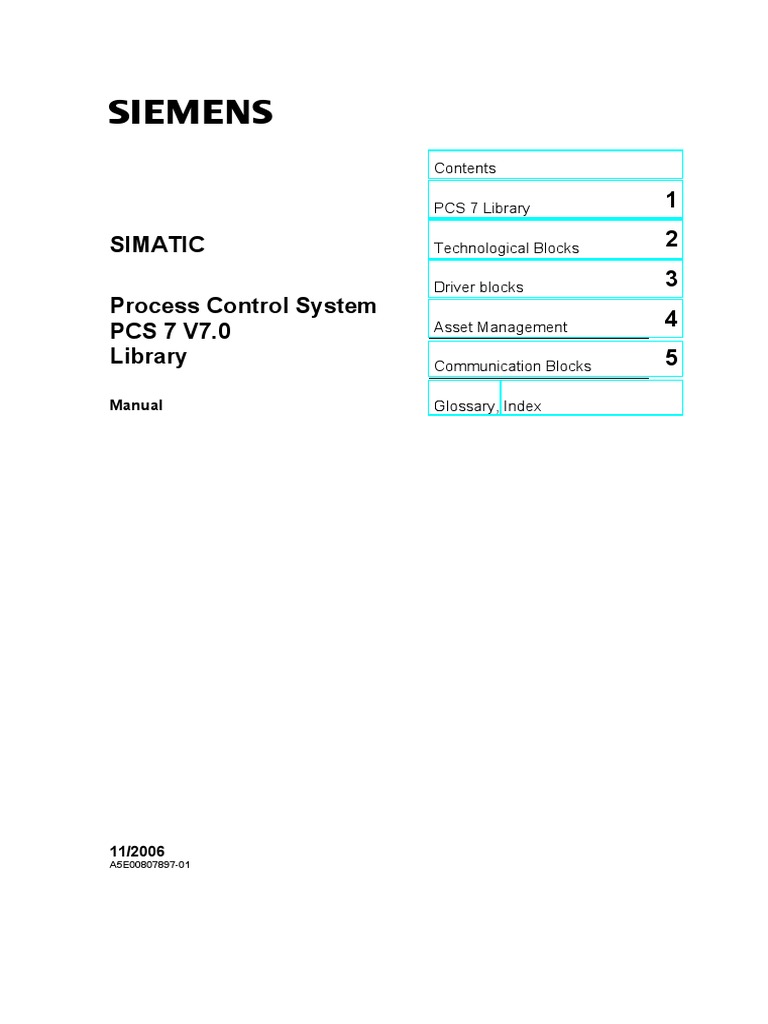 SIMATIC Process Control System PCS 7 V7.0 | PDF | Control Theory ...