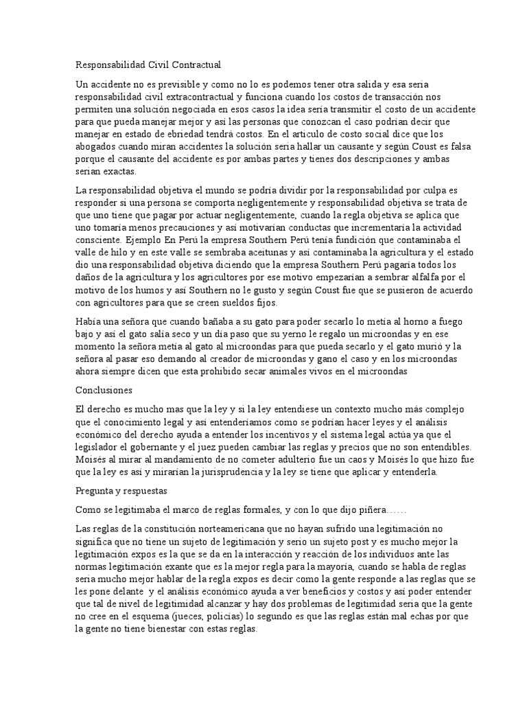 Responsabilidad Civil: Conceptos Clave | PDF | Juez | Justicia