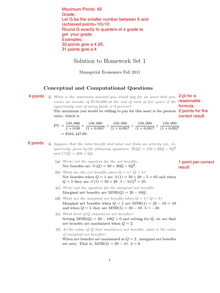 Solution To Homework Set 1 | PDF | Profit (Economics) | Cost Solution To Homework Set 1 | PDF | Profit (Economics) | Cost