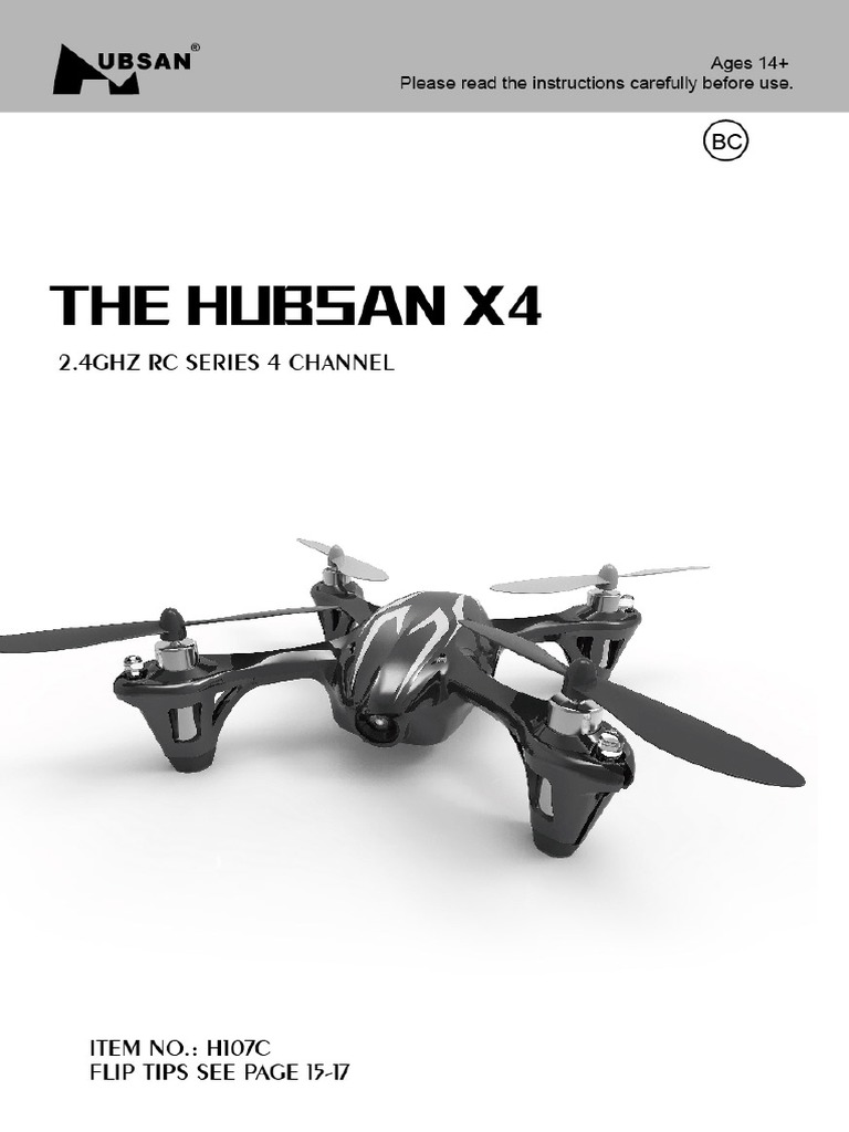 Hubsan X4 H107C User Manual | PDF