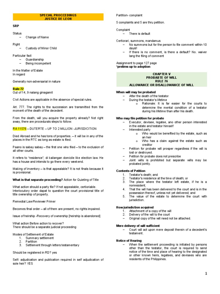 Understanding the Probate Process: An Overview of Petitions, Notices ...