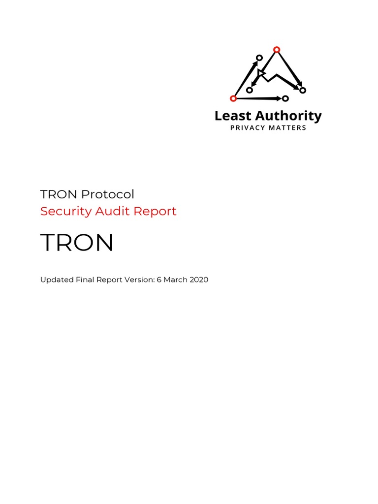 TRON Protocol: Security Audit Report | PDF | Vulnerability (Computing) | Audit