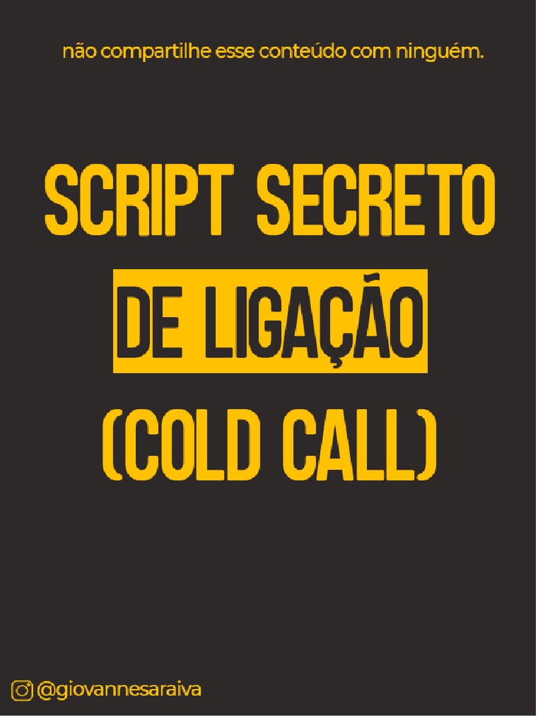 Script Cold Call SDR | PDF