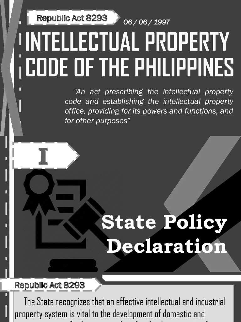 Intellectual Property Code of The Philippines Ra 8293 | PDF