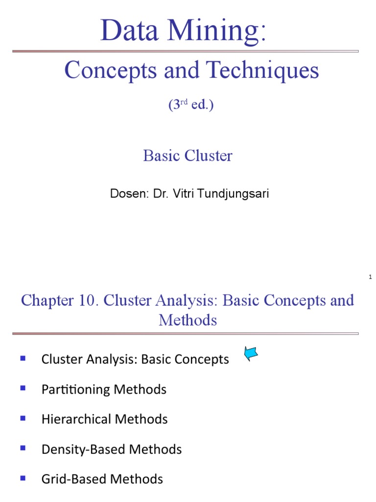 Concepts and Techniques: Data Mining | PDF | Cluster Analysis ...