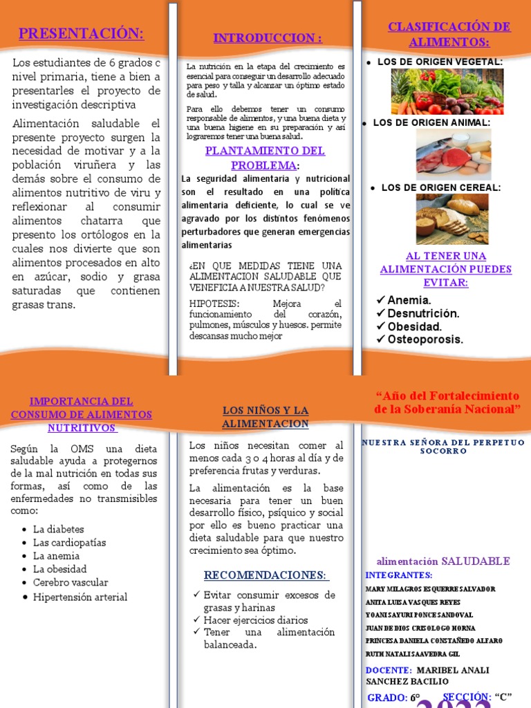 Triptico Its | PDF | Alimentos | Dieta y nutrición