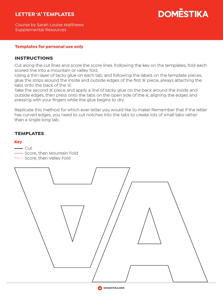 U3 - 18 (Letter A Templates) | PDF | Home & Garden | Art