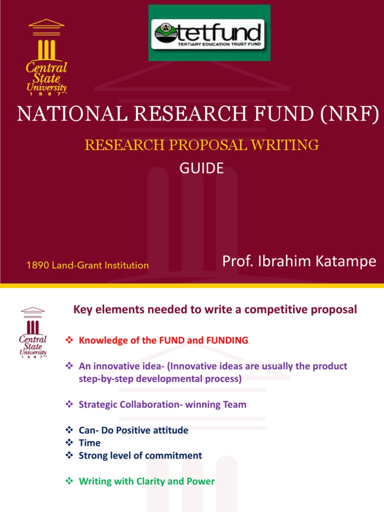 NRF Grant Proposal Writing Guide | PDF | Theory | Science