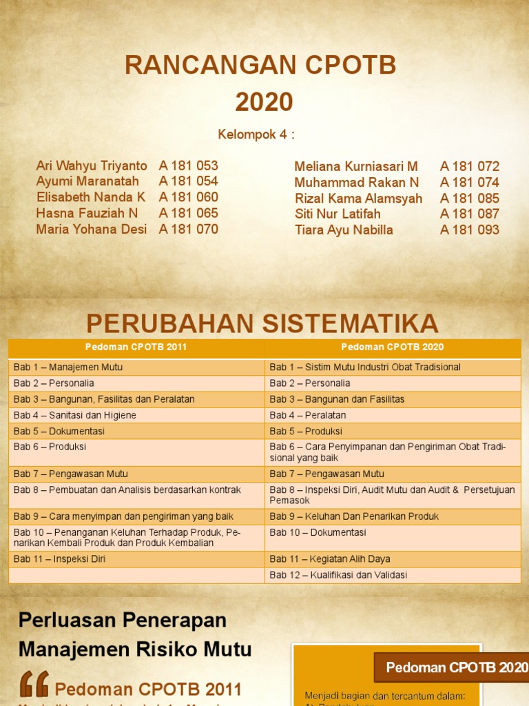 Kelompok 4 - CPOTB 2020 | PDF | Teknologi & Rekayasa