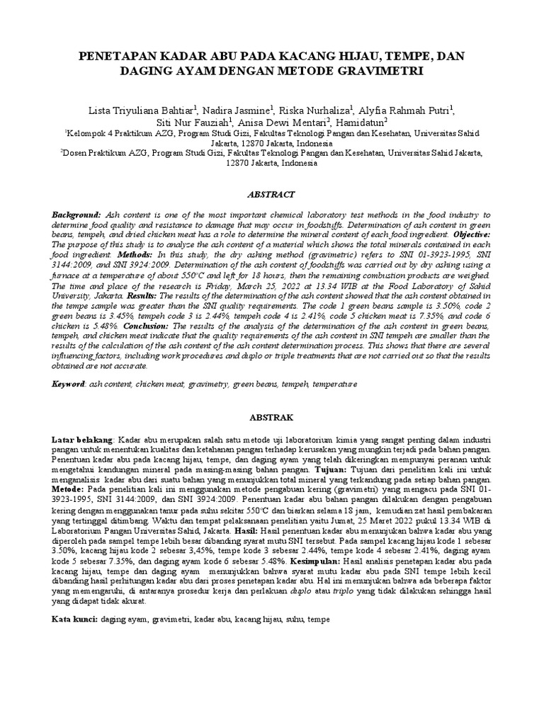 KELOMPOK 4 - TUGAS 3 - Prak. AZG | PDF | Food And Drink Preparation | Foods