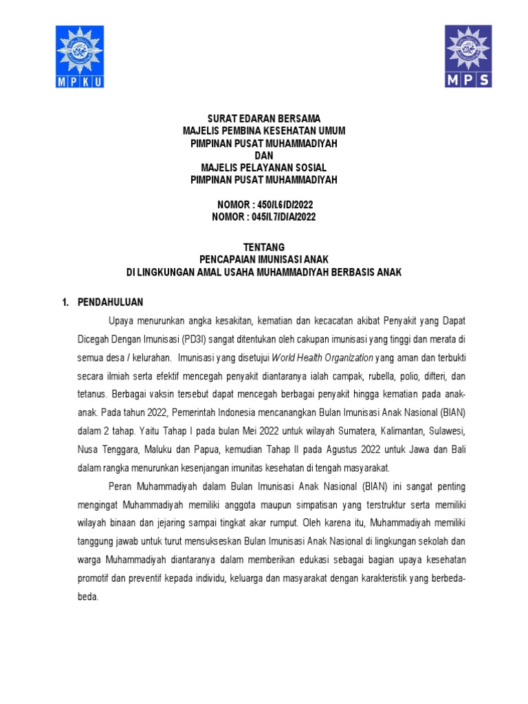 450 - Surat Edaran Bersama MPKU & MPS | PDF | Ilmu Sosial ...