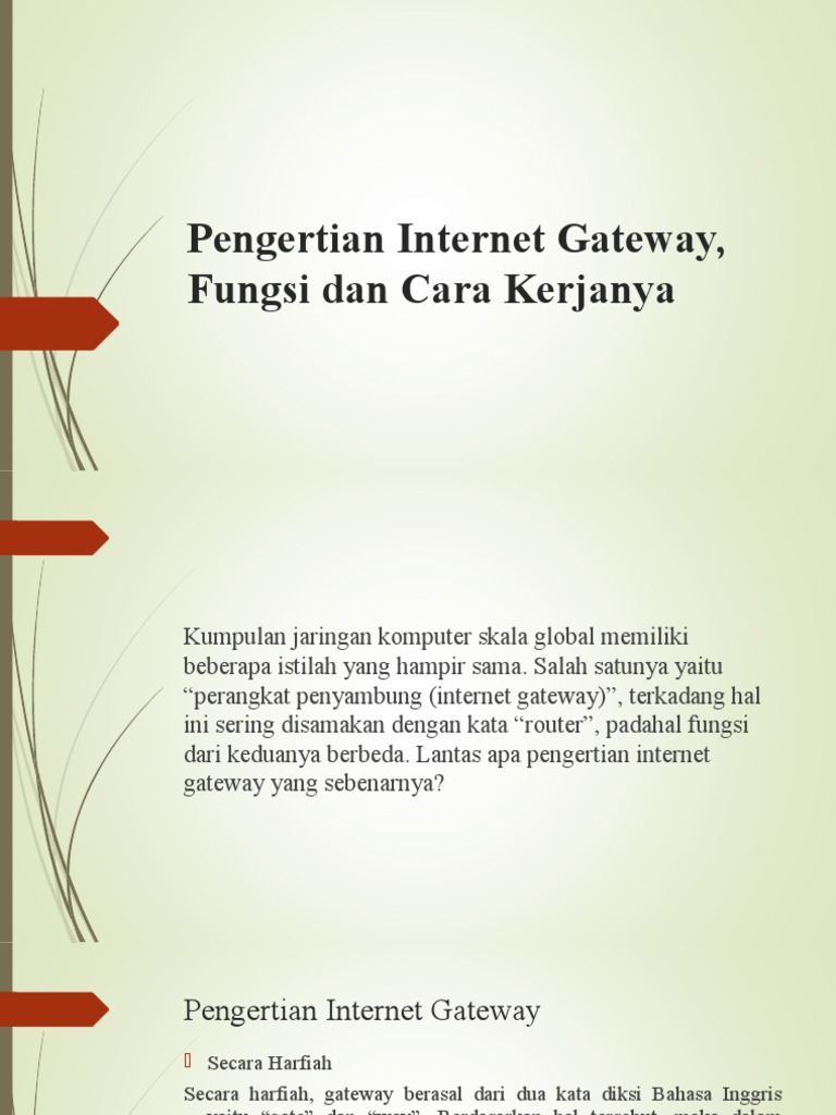 Pengertian Gateway Lengkap Fungsi Cara Kerja Dan Perbedaan Pengertian