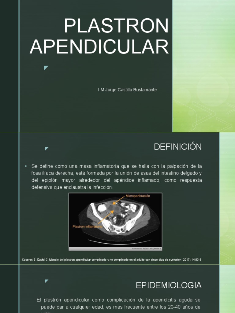 Plastrón Apendicular: Definición y Tratamiento | PDF | Especialidades ...