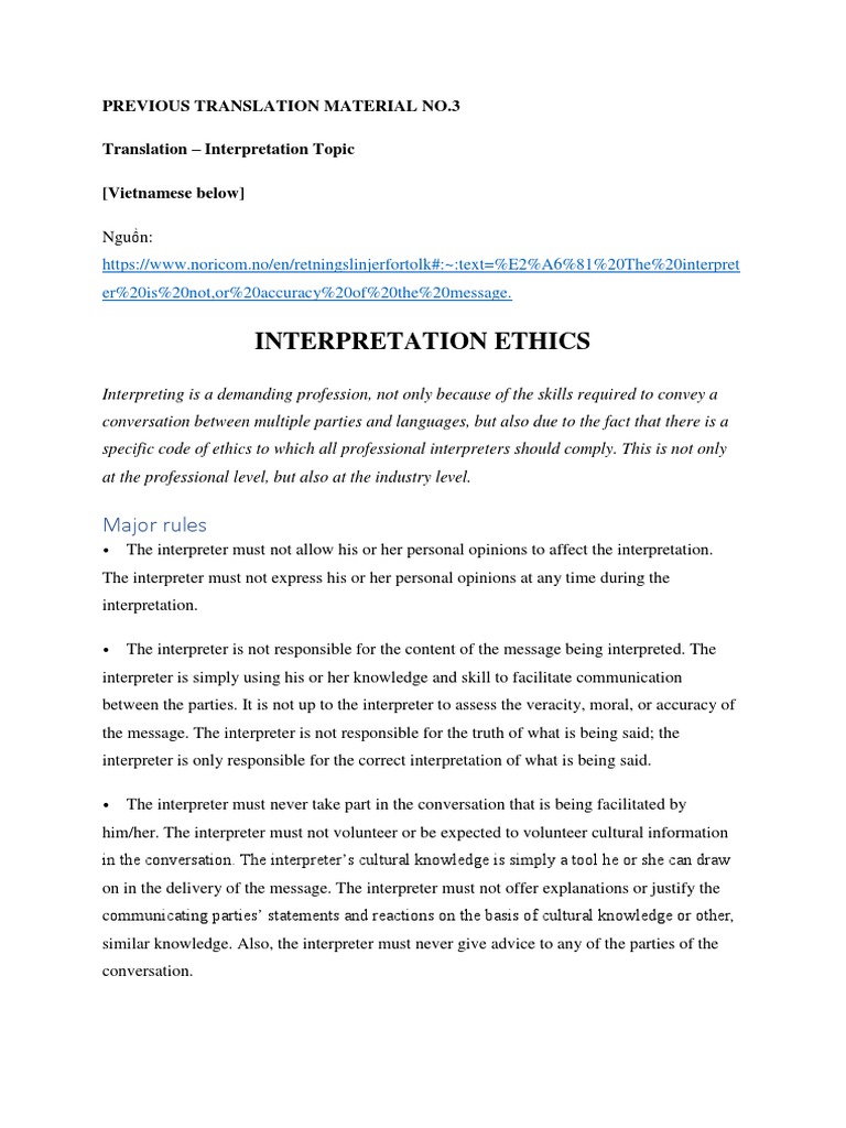 Translation Translation Interpretation Pdf Language Interpretation