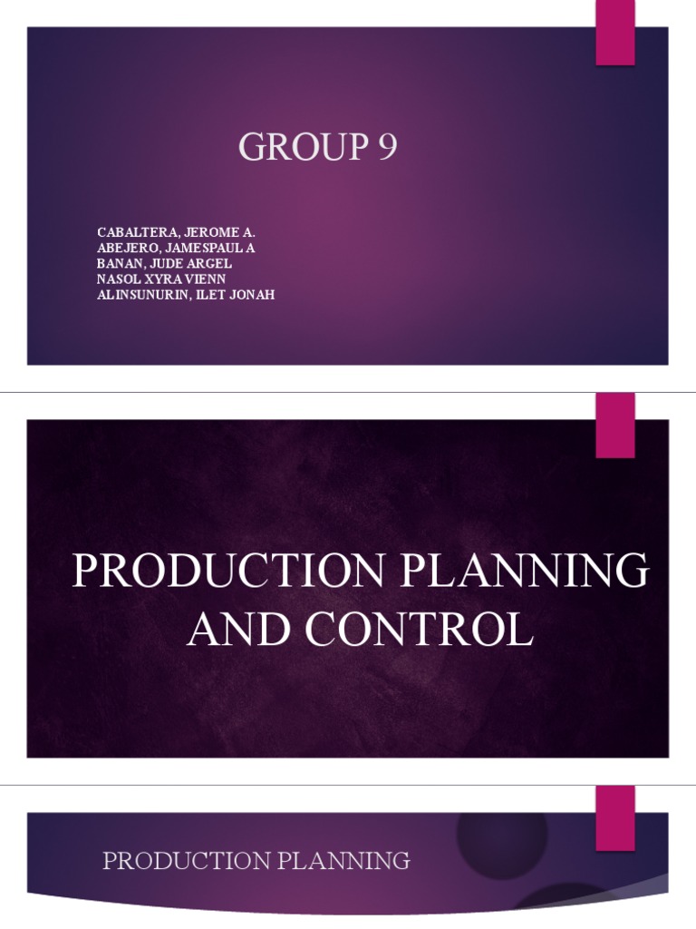 Production Planning and Control | PDF | Forecasting | Inventory