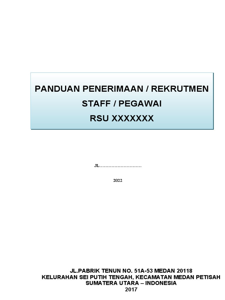 Kps.3.Ep.1-Panduan Rekruitmen Dan Seleksi Pegawai Rumah Sakit | PDF