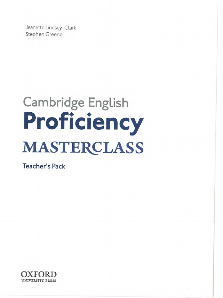 Cambridge Proficiency Masterclass Teacher's Pack - 2013 - 146p | PDF