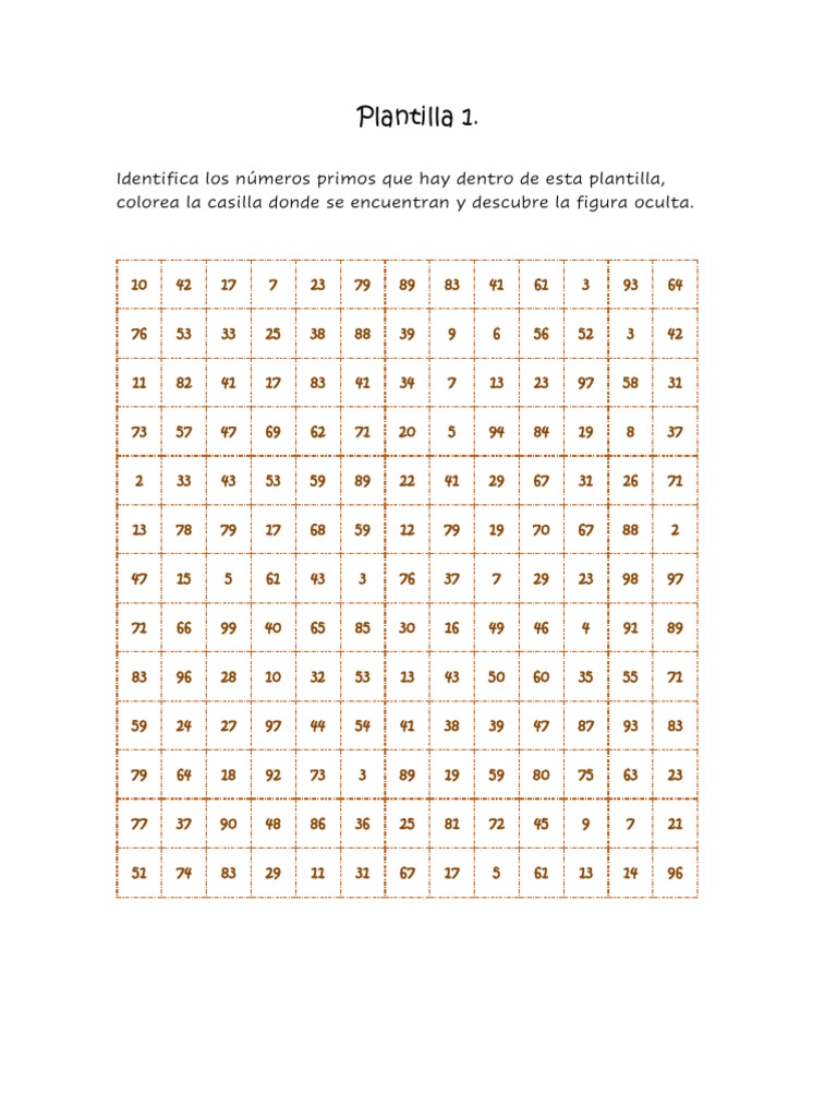 Actividad Números Primos - 21-22 | PDF