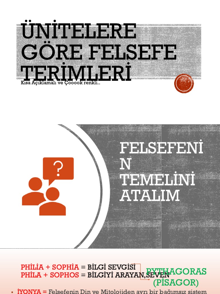 Tyt Ayt Felsefe Felsefe Terimleri Ve Anlamlari | PDF