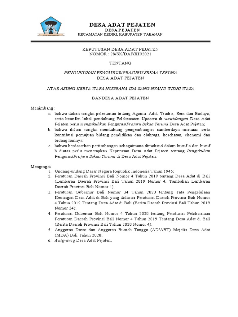 SK Sekaa Teruna | PDF