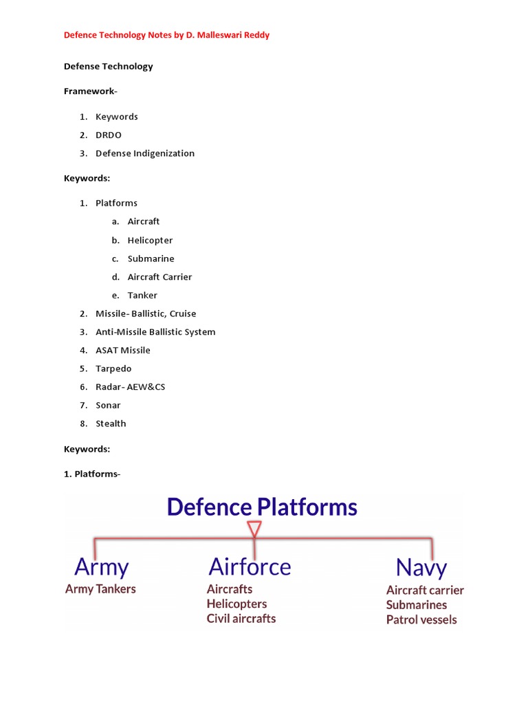 Defence Technology Notes by D. Malleswari Reddy | PDF ...