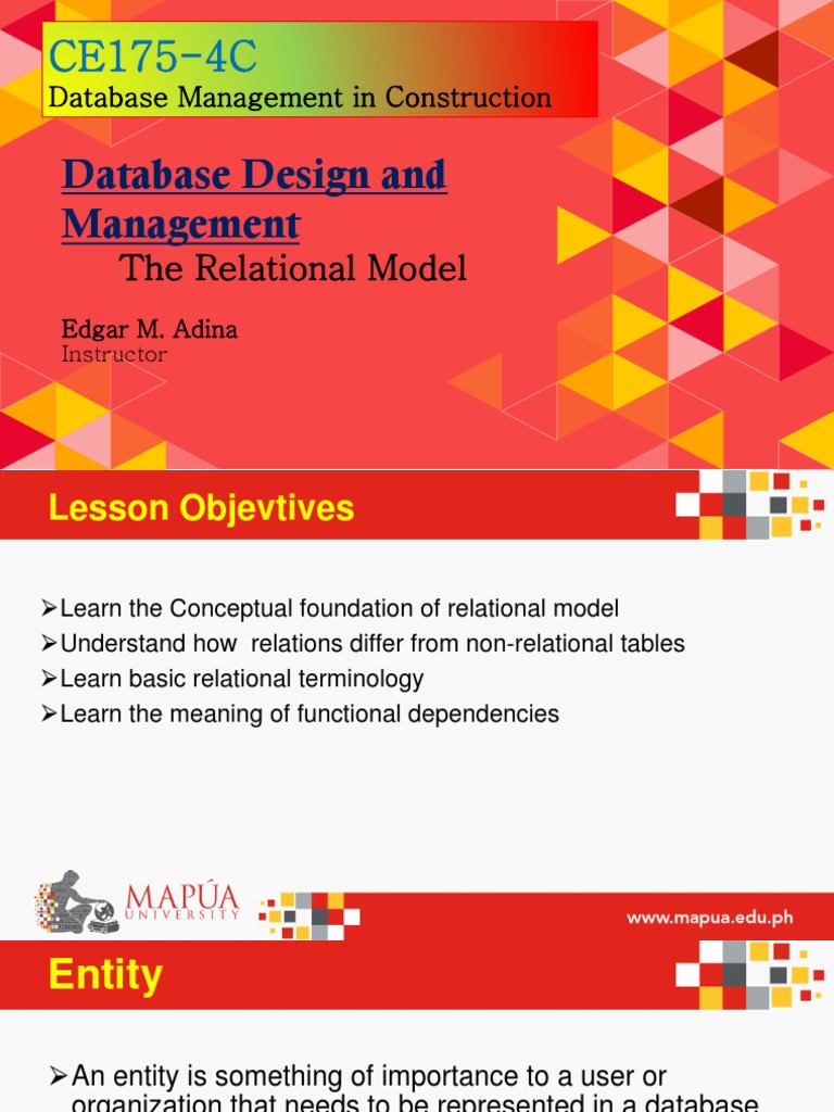 Database Design and Management: The Relational Model | PDF | Table ...