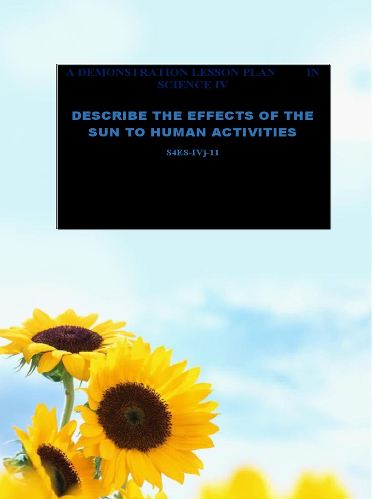 The Effects of Sunlight on Human Activities | PDF | Learning