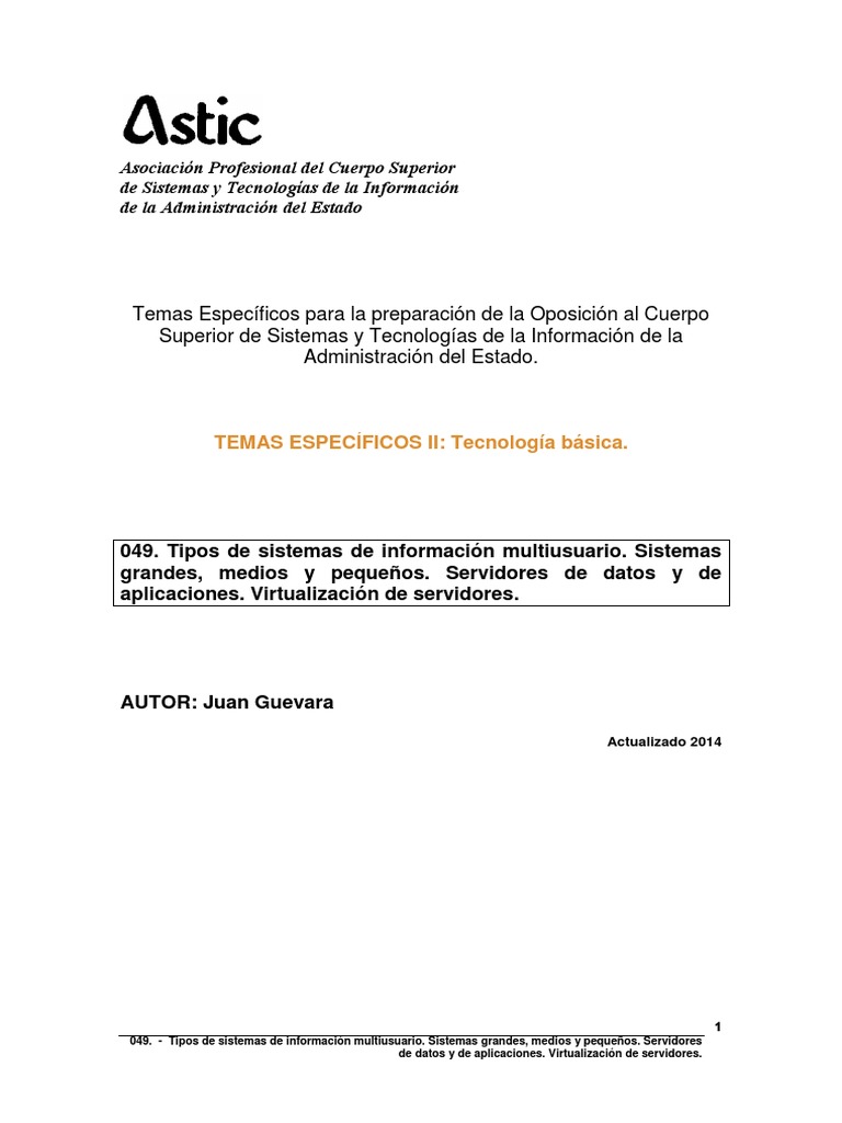 Temas Específicos para La Preparación de La Oposición Al Cuerpo ...