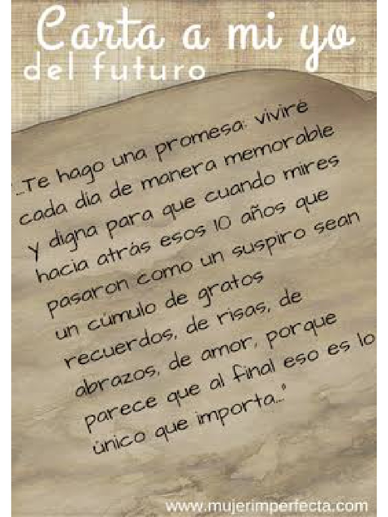 Carta A Mi YO Del Futuro2 | PDF