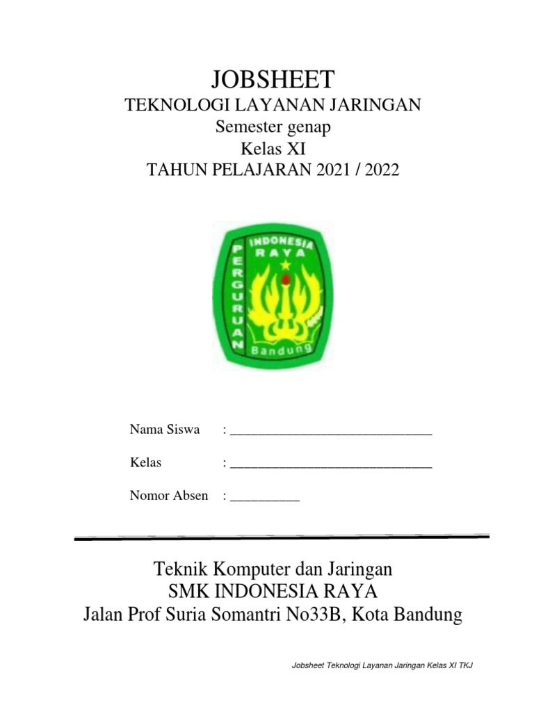 Jobsheet Praktek TKJ | PDF