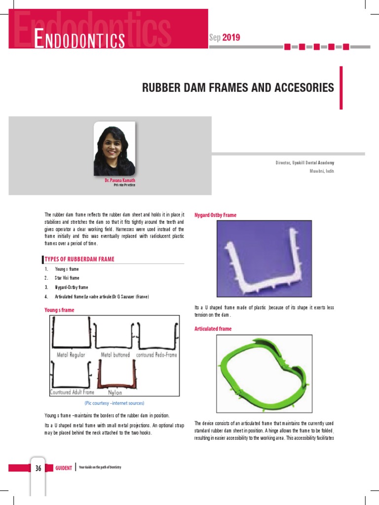 Ndodontics: Rubber Dam Frames and Accesories | PDF | Dentistry Branches